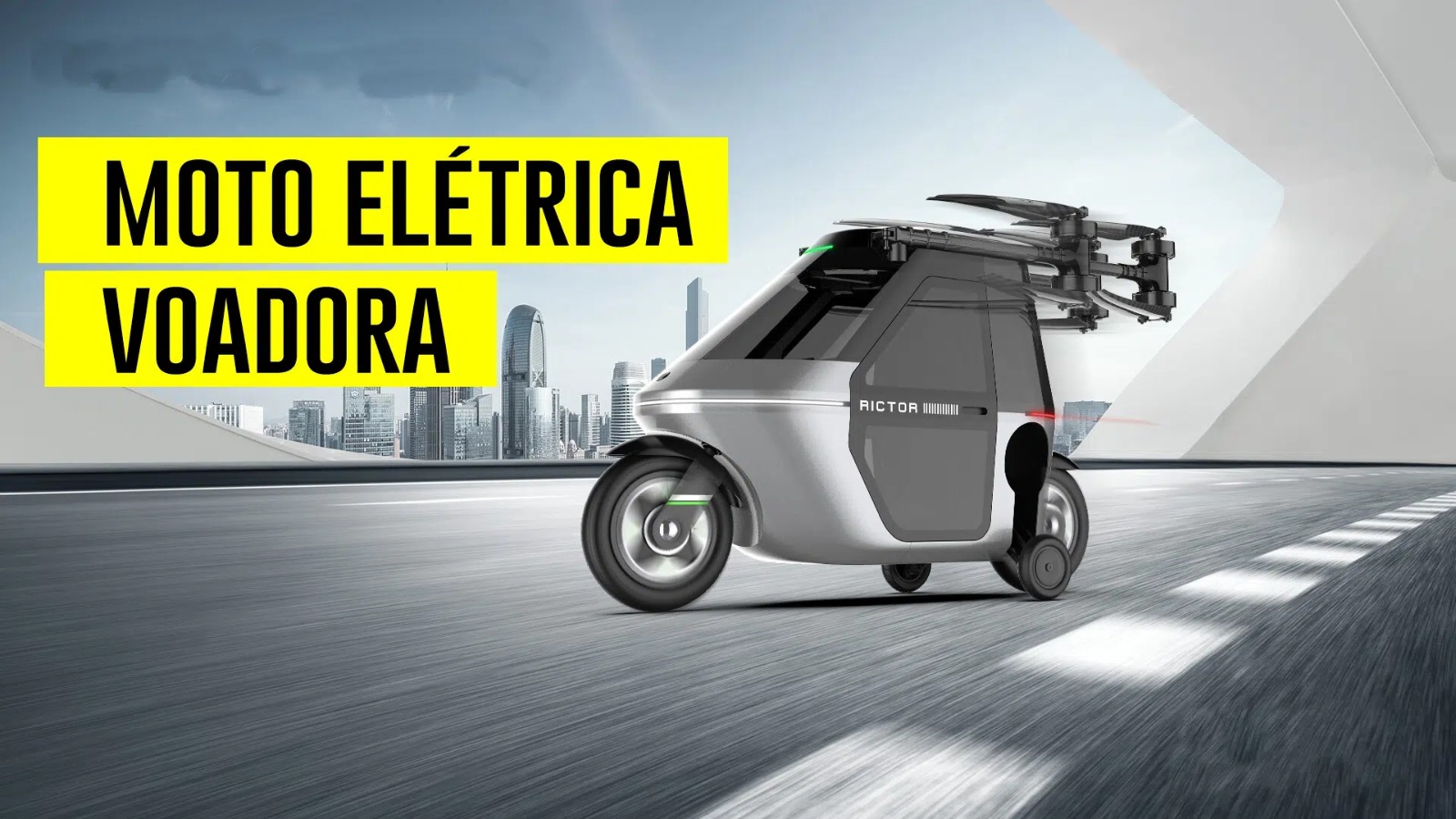 Primeira moto voadora do mundo! Conseguirá atingir uma velocidade de 100 km/h e autonomia do voo ...