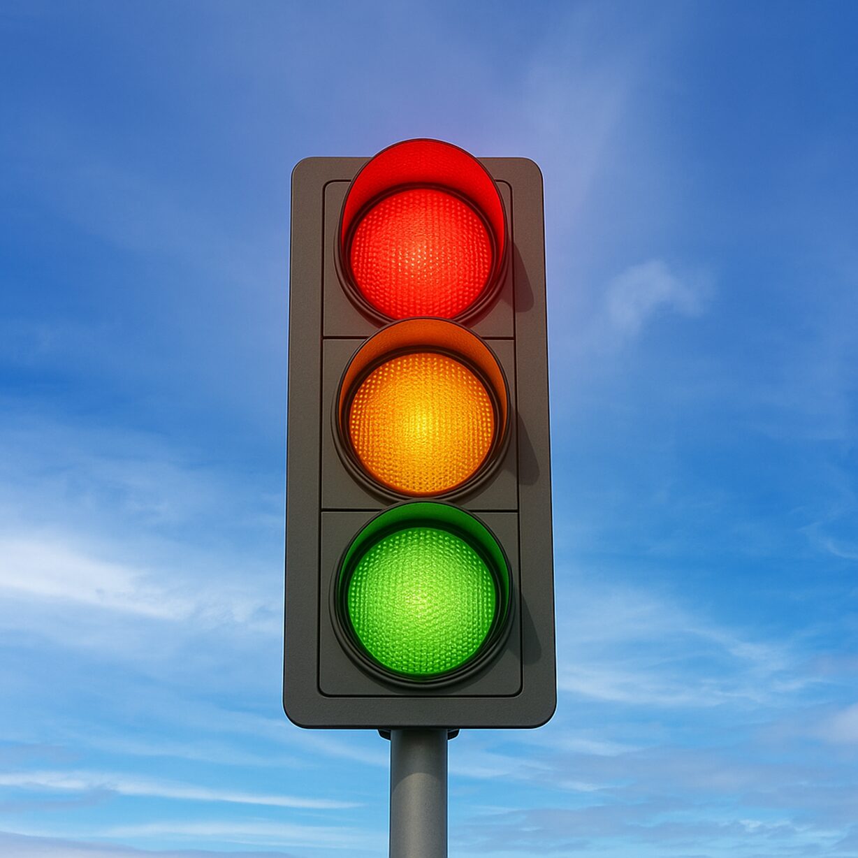 As cores vermelho, amarelo e verde nos semáforos não foram escolhidas ...